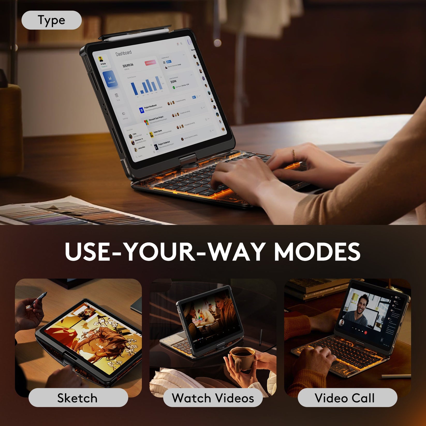 Rotate Pro iPad Keyboard Case – Mave
