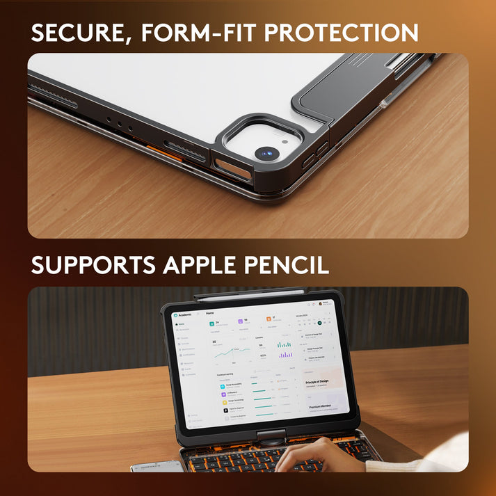 Transparent 360° iPad Keyboard Case – Mave