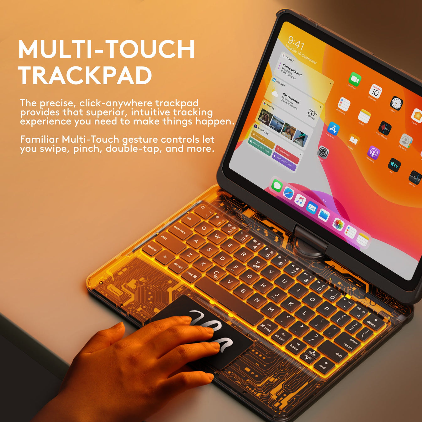 Transparent 360° iPad Keyboard Case – Mave